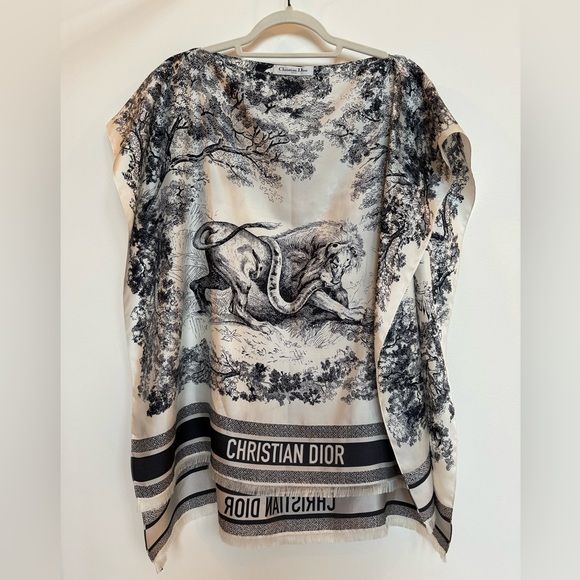 Dior | Tops | Dior Silk Poncho | Poshmark